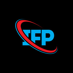 Ifp circle letter logo design Royalty Free Vector Image