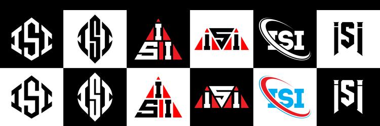 Isi logo letter design Royalty Free Vector Image