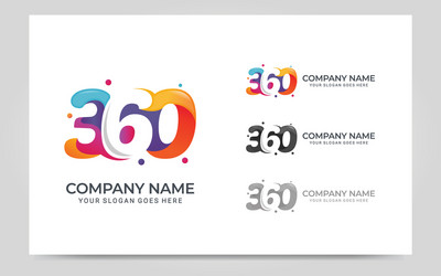 360 colorful logo design editable colorful modern Vector Image