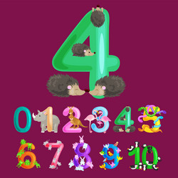 Animal Number 4 Vector Images (over 730)