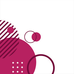 Memphis bubble corner border Royalty Free Vector Image