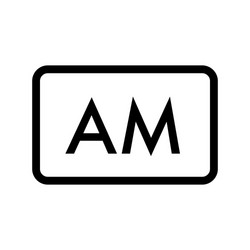 Am radio frequency icon linear design Royalty Free Vector