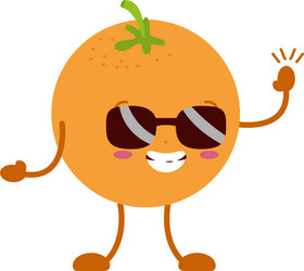 Cute and happy orange character Royalty Free Vector Image
