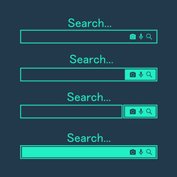 Search bar design element bar for website Vector Image