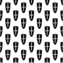 Shield pattern seamless Royalty Free Vector Image