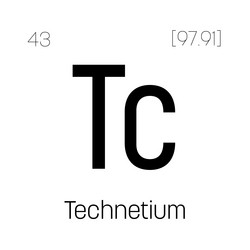 Technetium tc periodic table element Royalty Free Vector