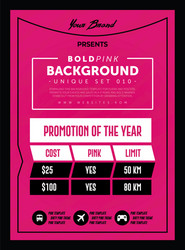 Vintage pink poster Royalty Free Vector Image - VectorStock