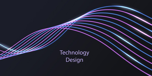 Fiber optic technology design swirl fibre line Vector Image