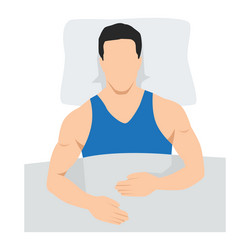 Man sleeping after workout for muscle recovery Vector Image