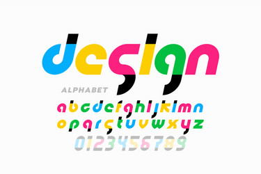 Modern style lowercase font alphabet letters Vector Image