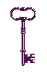 Vintage key logo or icon beautiful antique Vector Image