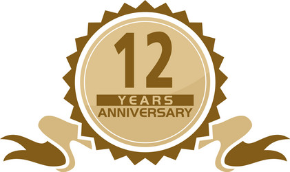 12 years anniversary logo celebration Royalty Free Vector