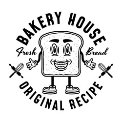 Bakery and bread logos labels badges design Vector Image