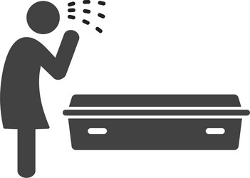 Crying over dead body Royalty Free Vector Image