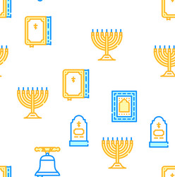 Religion holy praying seamless pattern Royalty Free Vector