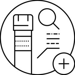 Lipid panel health check glyph icon Royalty Free Vector