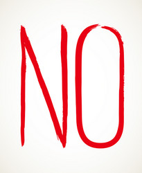 No sign design element Royalty Free Vector Image