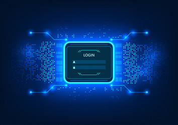 Screen technology background use the login Vector Image