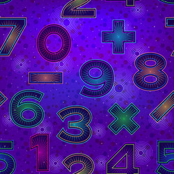 Seamless pattern numbers Royalty Free Vector Image