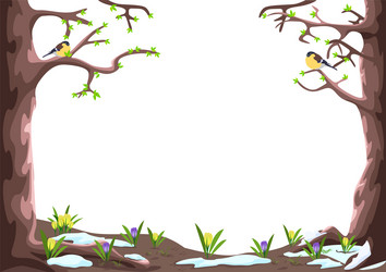 Spring landscape Royalty Free Vector Image - VectorStock