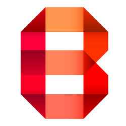 R ribbon letter logo icon design Royalty Free Vector Image