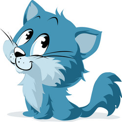 Blue cat Royalty Free Vector Image - VectorStock