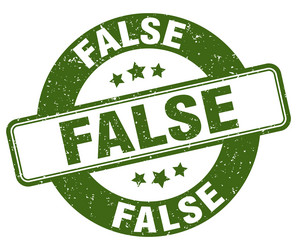 False stamp label on transparent background Vector Image