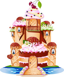 Sweet castle Royalty Free Vector Image - VectorStock