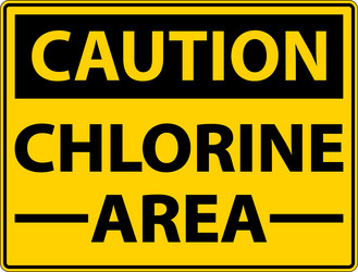 Danger chlorine area sign on white background Vector Image