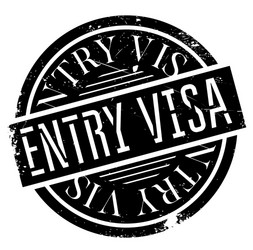 Entry visa rubber stamp Royalty Free Vector Image