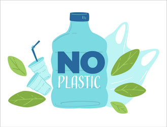No plastic sign Royalty Free Vector Image - VectorStock