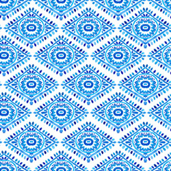 Blue islamic pattern seamless arabic geometric Vector Image