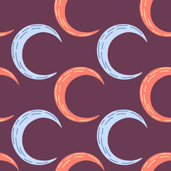 Simple moon silhouettes seamless pattern Vector Image