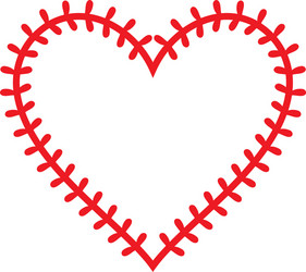 Stitch baseball shape art clipart isolated Vector Image