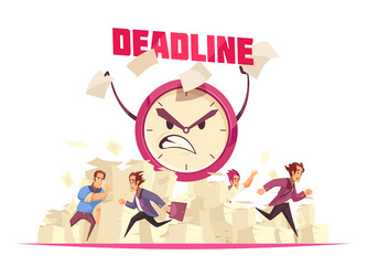 Deadlines respect concept Royalty Free Vector Image