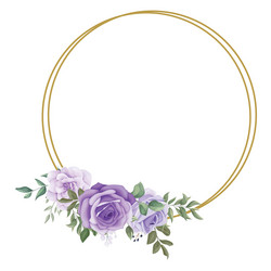 Beautiful square golden wedding photo frame Vector Image