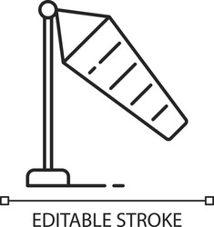 Blowing windsock direction chart flag wind speed Vector Image