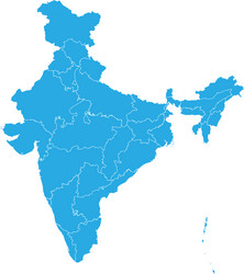 India map design with 3d style blue map Royalty Free Vector