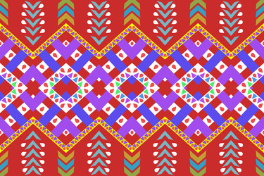 Traditional ethnic embroidered neck line design Vector Image