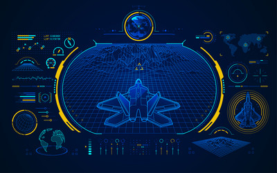 Concept of aviation technology graphic Royalty Free Vector