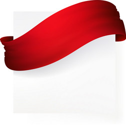 Red waving banner drawing Royalty Free Vector Image