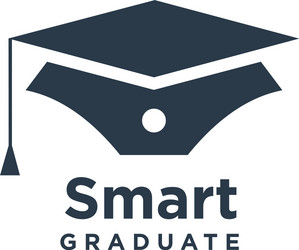 Smart graduate for education logo icon design Vector Image