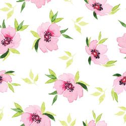 Watercolor spring floral pattern Royalty Free Vector Image