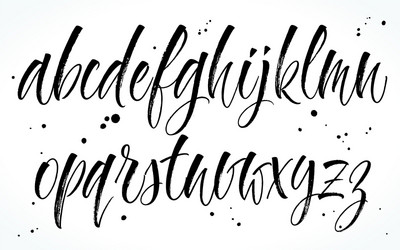 Brush lettering alphabet Royalty Free Vector Image