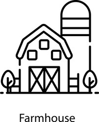 Farmhouse Royalty Free Vector Image - VectorStock