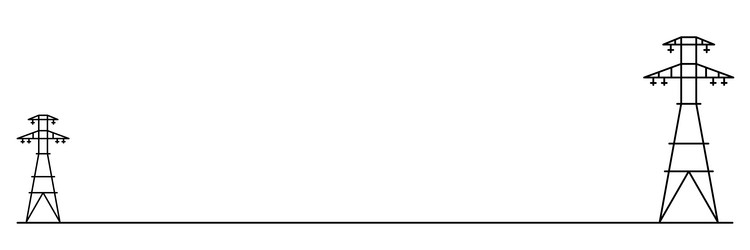 Outline set of five towers Royalty Free Vector Image