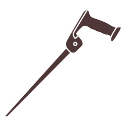 Hack saw cut out Royalty Free Vector Image - VectorStock