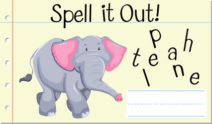 Elephant Flashcard Vector Images (over 120)