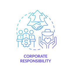 Personal responsibility blue gradient concept icon