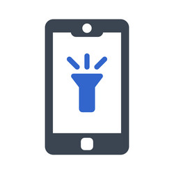 Mobile flashlight icon Royalty Free Vector Image